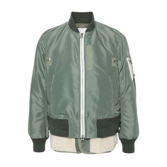 sacai Herren, Jacken, Gr&uuml;n, LGr&ouml;&szlig;e