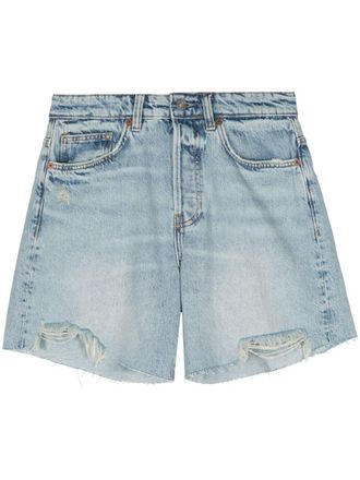 Reformation short Raye en jean - Bleu