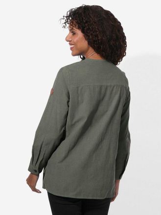 Witt Klassische Bluse Cord-Bluse Langarm