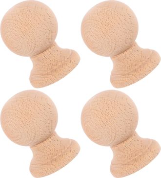 Artibetter 4 St&uuml;ck Massivholz Treppenpfostenkappen 6X4cm Unbehandelte Bettpfosten und Zaunspitzen Handgeschnitzte Holzornamente f&uuml;r M&ouml;bel und Selbstgemacht Baste