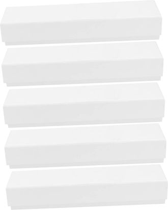 NUOBESTY Papier Stifteetui 5 Stück Rechteckiger Stiftbehälter Mit Deckel Leichtes Schreibwarenetui Für Schüler Tragbare Geschenkbox Für Schulbedarf