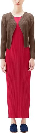 Issey Miyake Pleats Please Cardigan - Brown