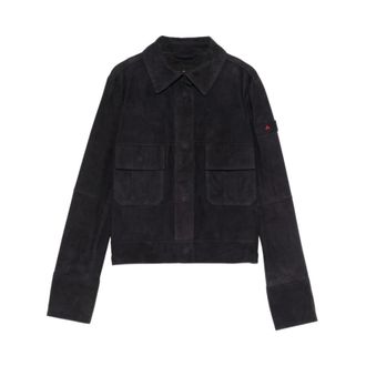 Peuterey Femme, Vestes, Noir, Taille: 38 FR Era Suede Pocket Jacket