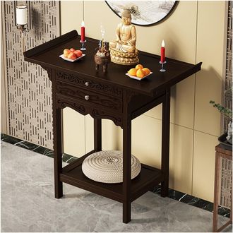 Generic Buddhistischer Pooja- und Meditationsaltar mit Schrank f&uuml;r Zuhause, B&uuml;ro, Tempel und Schreine; Buddhistischer Pooja-Altarschrank f&uuml;r Entspannung und G