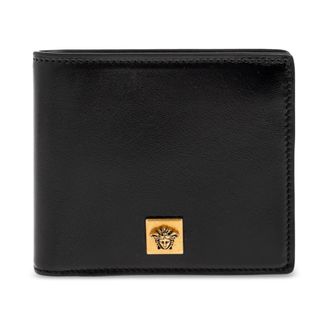 Versace Ledergeldb&ouml;rse mit Applikation - - Accessories - Herren - Schwarzk - ONE SIZE