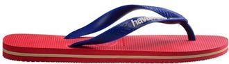Havaianas Brasil Logo, Tongs Iconiques, Confortables et Durables, Lani&egrave;res avec le Drapeau du Br&eacute;sil et Semelle Antid&eacute;rapante aux Bandes Color&eacute;es, Adultes Unise