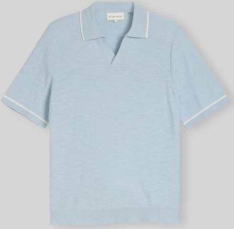 Tom Tailor Regular Fit Poloshirt aus reiner Baumwolle in Strickoptik