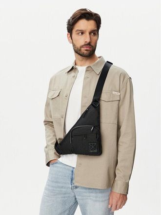Calvin Klein Umh&auml;ngetasche Utility Emblem Aop Crossbody LV04D3386G Schwarz