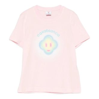 Casablanca Airbrush Smiley Figurbetontes Kurzarm-T-Shirt - - Tops - Damen - Rosa - XS