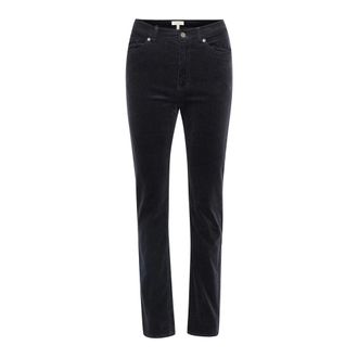 Part Two Pantalon slim en coton bleu marine fonc&eacute; - Femme - Pantalons - Bleu - Taille: 46 FR