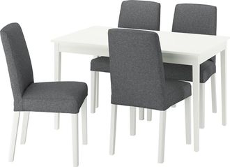 IKEA NÄSINGE / BERGMUND Tisch und 4 Stühle
