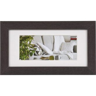 Henzo Modern Bilderrahmen, Holz, dunkelbraun, 10x20 cm