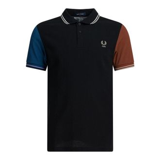 Comme Des Gar&ccedil;ons Color Block Polo Knit - - Tops - Herren - Schwarzk - L