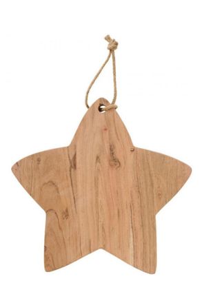 Ib Laursen Schneidebrett m/Lederschnur Stern Akazienholz B: 30 H: 1,5 L: 30,5