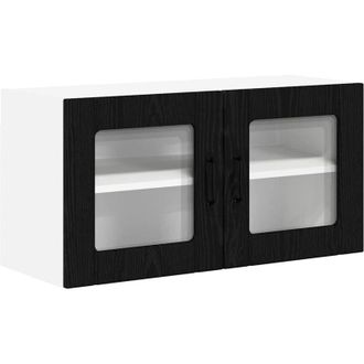 vidaXL vidaXL Armoire de cuisine Lucca Ch&ecirc;ne noir 80 x 31 x 40 cm