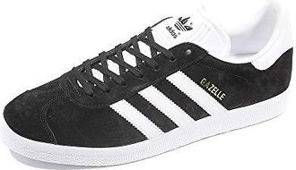 adidas Gazelle Baskets Homme, Core Black White Gold Metallic, 43 1/3 EU