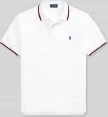 Polo Ralph Lauren Regular Fit Poloshirt aus reiner Baumwolle mit Kontraststreifen