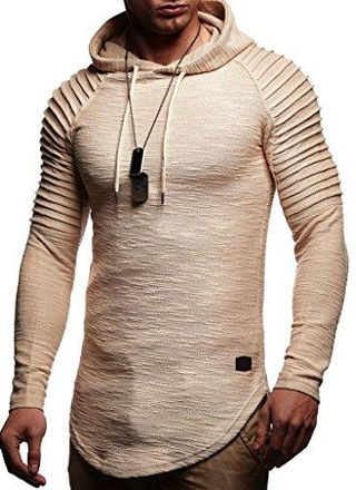 LEIF NELSON Pour des hommes Pullover Pull &agrave; capuche Hoodie oversize Sweatshirt avec capuche Longsleeve Biker Sweater Manche longue LN8128; Taille XXL