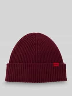 HUGO BOSS Beanie aus reiner gerippter Schurwolle Modell XOLA