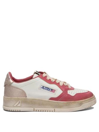 Autry Low-Top Sneaker - Low-Top Sneakers With Smooth Leather And Suede Pan - Gr. 36 (EU) - in Beige - f&uuml;r Damen