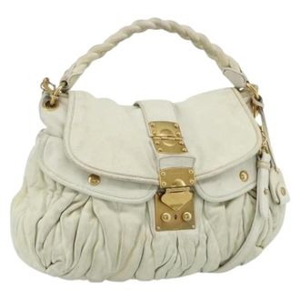 Miu Miu Sac &agrave; bandouli&egrave;re Pre-owned - Femme - Pre-owned - Blanc - Taille: ONE Size