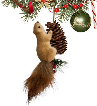 Generico Eichh&ouml;rnchen f&uuml;r Weihnachtsbaum, Eichh&ouml;rnchen-Figur f&uuml;r Weihnachtsbaum, simuliert, f&uuml;r B&auml;ume, Zuhause, Geburtstage, Feiern