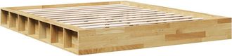 vidaXL Vidaxl - Struttura Letto Senza Materasso 140x190 Cm In Legno Di Rovere