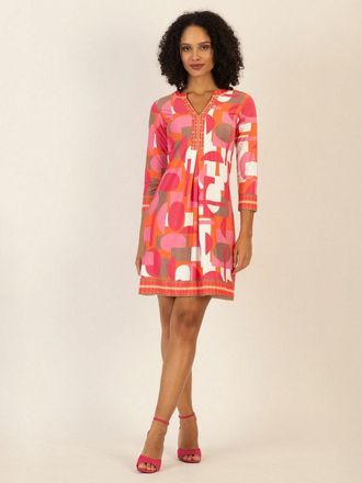 Mint & Mia Midikleid mit Print und Zierborten