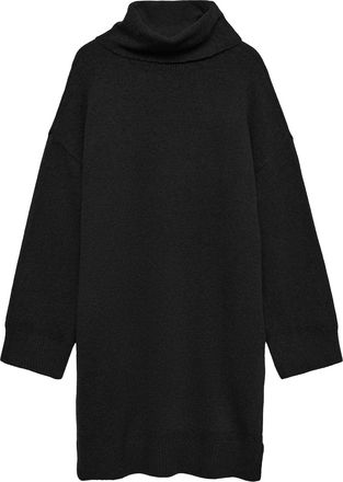 Vero Moda Aquarius Strickkleid f&uuml;r Damen, Rollkragen (Schwarz)