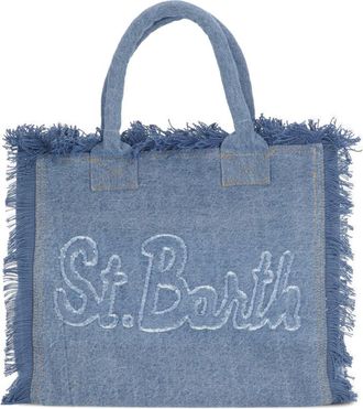 Saint Barth Femme, Sacs, Bleu, Taille: ONE Size Vanity Tote Bag