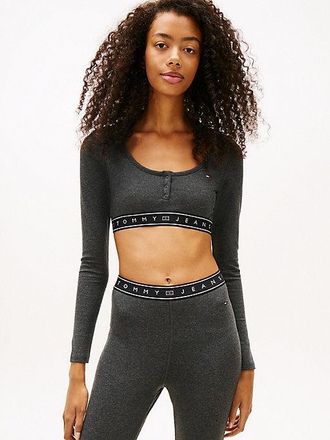 Tommy Hilfiger Crop top ajust&eacute; &agrave; manches longues