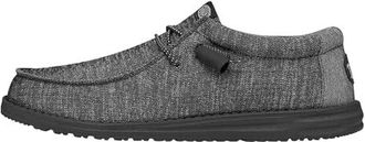 HeyDude Wally Sport Knit - Chaussures pour Hommes - Baskets avec Semelles Confortables - Style Mocassin, Charcoal, 43