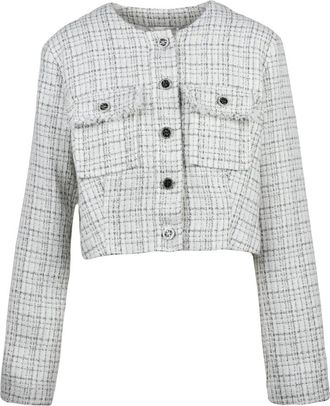Guess Femme, Vestes, Blanc, Taille: 44 FR Bolerino