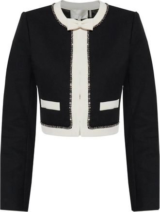 LoveShackFancy veste ajustée à noeuds appliqués - Noir