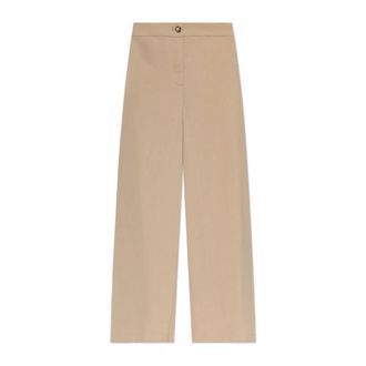Emporio Armani Femme, Pantalons, Brun, Taille: 34 FR Pantalon &agrave; jambes larges