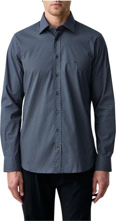 Michael Kors Chemise ajust&eacute;e en coton - Homme - Chemises - Bleu - Taille: 4XL