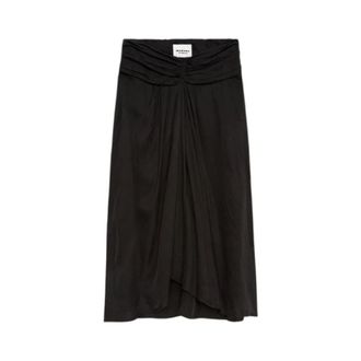 Isabel Marant Flowing Satin Midi Rock - - Skirts - Damen - Schwarzk - 2XS