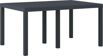 vidaXL Vidaxl - Table de Jardin Anthracite 150 x 100 x 73 cm polyrotin