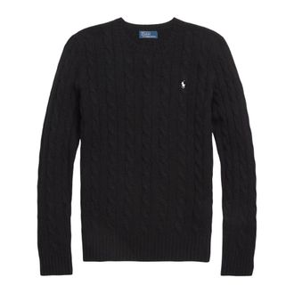 Polo Ralph Lauren Femme, Pulls, Noir, Taille: 36 FR Cable Knit Crewneck Sweater