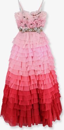 Dolce & Gabbana Flounced chiffon long dress - DOLCE & GABBANA - gender_Woman