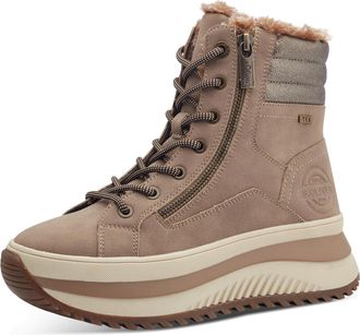 s.Oliver Damen Sneaker hoch mit Fütterung Plateau Wasserabweisend, Braun (Taupe), 41 EU