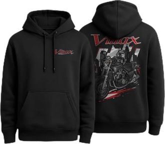 Generic V-Max 1200 (1984-1993) Sweat &agrave; capuche pour homme et femme, cadeau pour amateurs de motard, Noir - 1987 noir m&eacute;tallis&eacute;, XXL