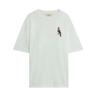A Paper Kid Jersey T-Shirt mit Vogelmotiv - - Tops - Herren - Wei&szlig; - XL