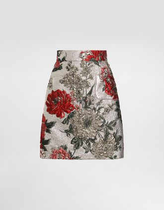 Dolce & Gabbana Floral Jacquard Mini Skirt - Frau R&ouml;cke Mehrfarbig 46