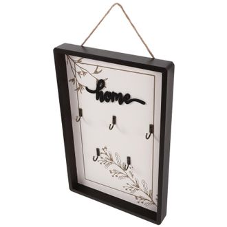 Soimiss Rustikaler Schl&uuml;sselhalter aus Massivholz zur Wandmontage Schl&uuml;sselorganizer mit 5 Haken Kompakter Wandschl&uuml;sselkasten f&uuml;r Zuhause B&uuml;ro und Eingangsbe