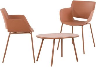 Clp Groupe de si&egrave;ges Velvena Terre cuite 2 chaises