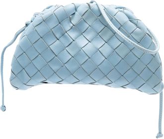 Bottega Veneta Hobo Bags - Nappa Intrecciato The Mini Pouch Crossbody - Gr. unisize - in Blau - für Damen