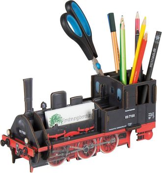 Werkhaus Stiftebox Lok T3 rot/schwarz