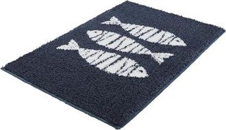 Kleine Wolke Badteppich Fish mit 65 x 115 cm in Mare aus 100% Polyester