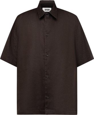 Drykorn Kurzarmhemd Meryn aus einem Leinenmix, Regular Fit in